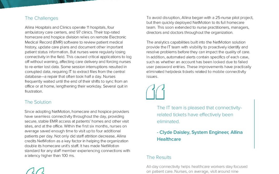 NetMotion-Allina-Healthcare-Case-Study | Beth Bacon Author